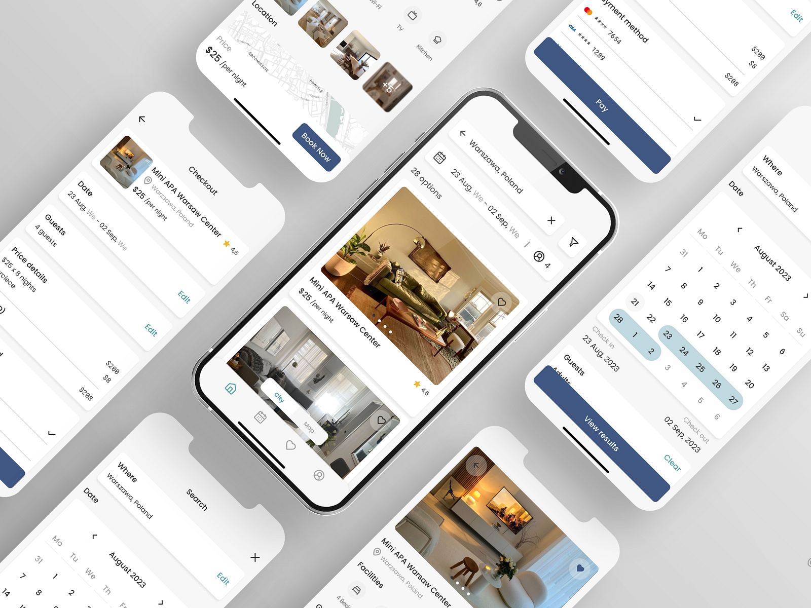 Booking app by Marina on Dribbble