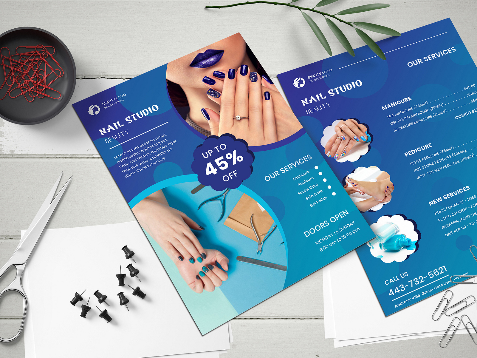 Nail studio flyer design by Sakhawat Hossen on Dribbble