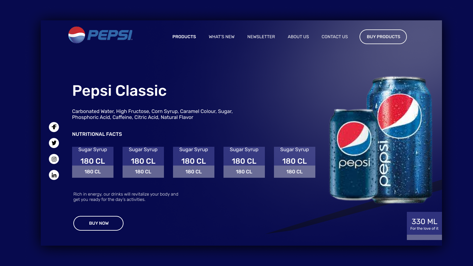 Pepsi Landing Page Redesign by ojumola oluwadamilola on Dribbble