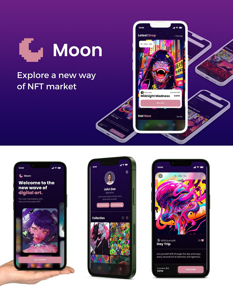 Moon NFT- Final Case Study by Prashant gupta on Dribbble