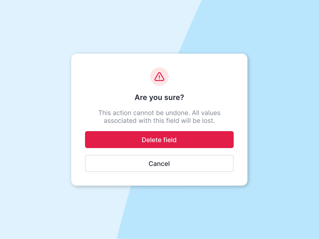 Delete modal confirmation by Sonia Bauer on Dribbble