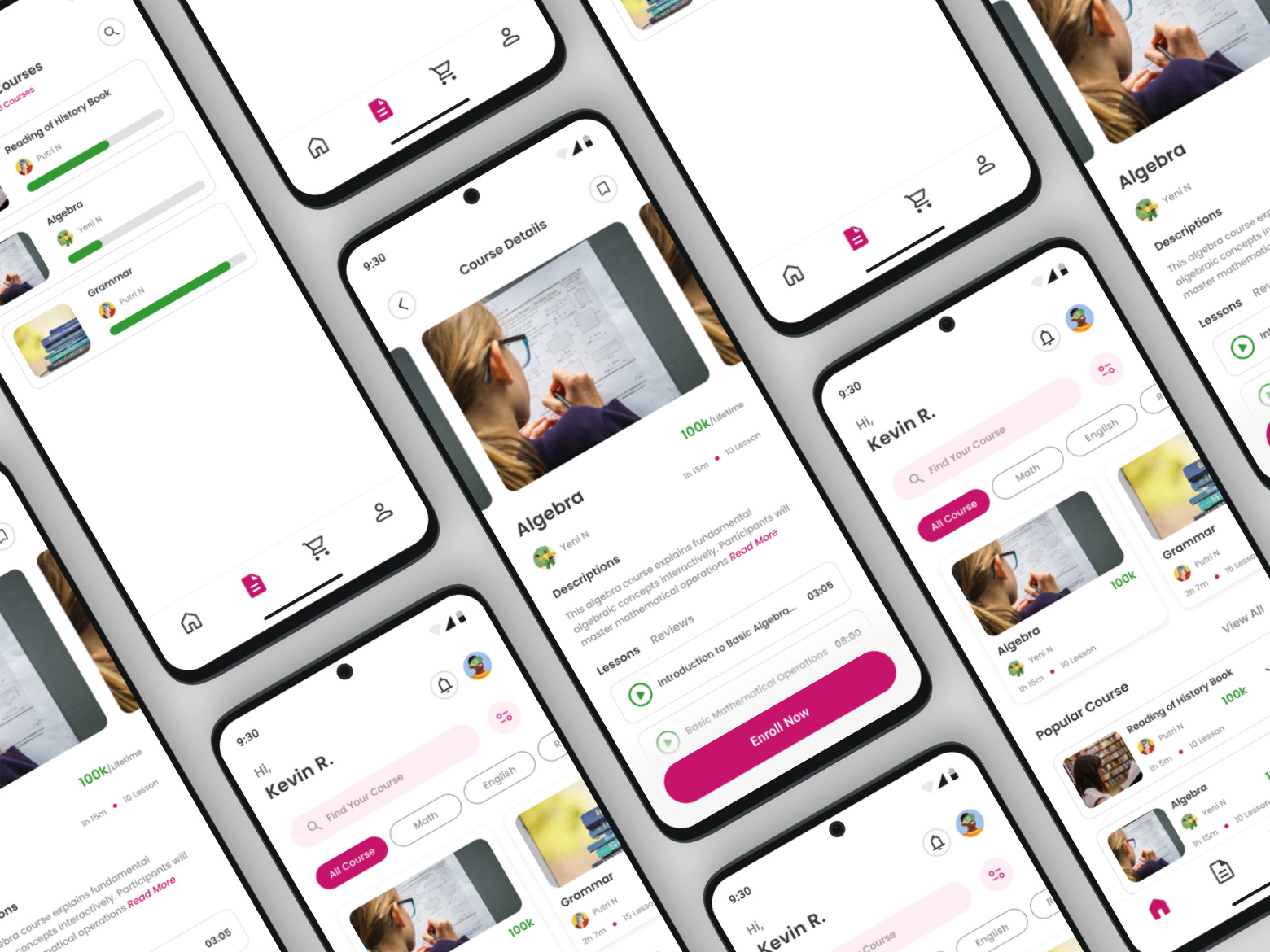 Mobile UI for Online Course Platform by Ii Ishak Fauzi on Dribbble