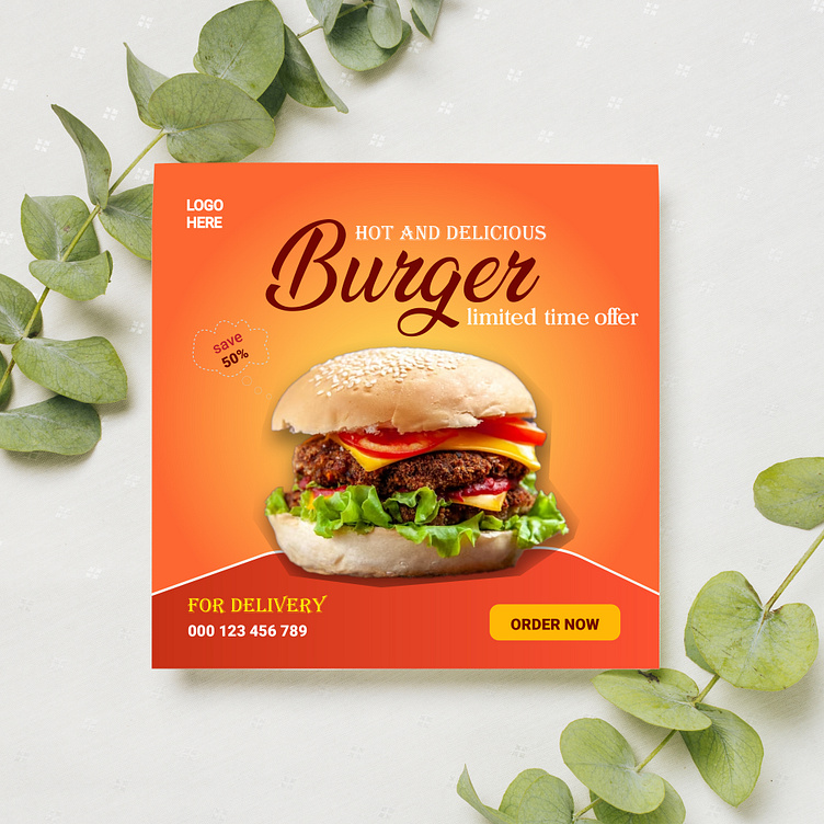 Fast Food | Social Media Post Design by ROYAL IT LAB on Dribbble