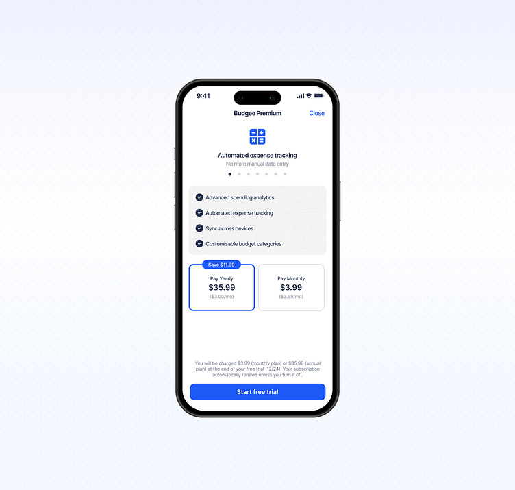 Mobile Premium Subscription UI: Clean and Minimalist Interface by Zsolt ...