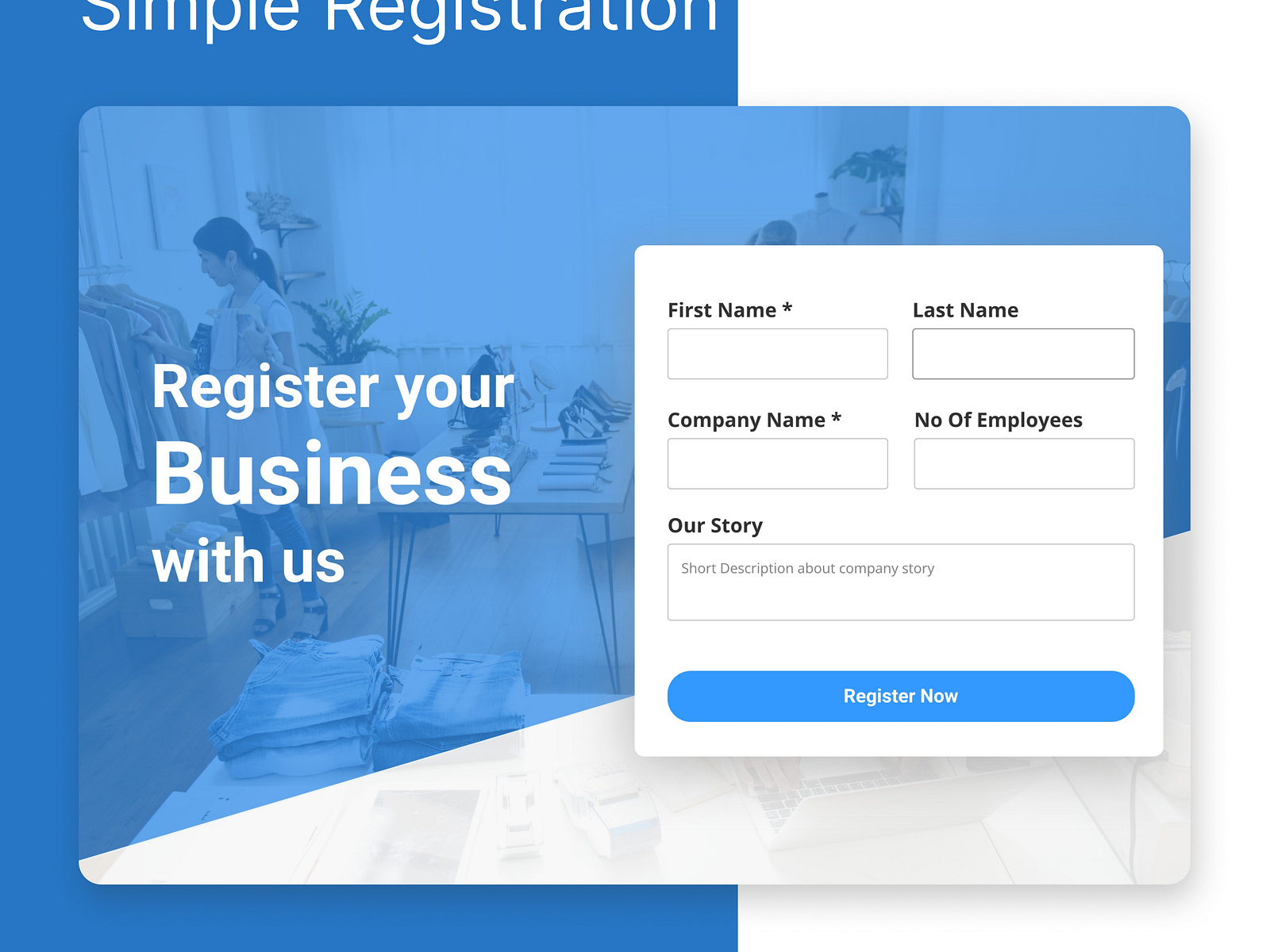 Sleek Business Registration by Ranjith Ramesh on Dribbble