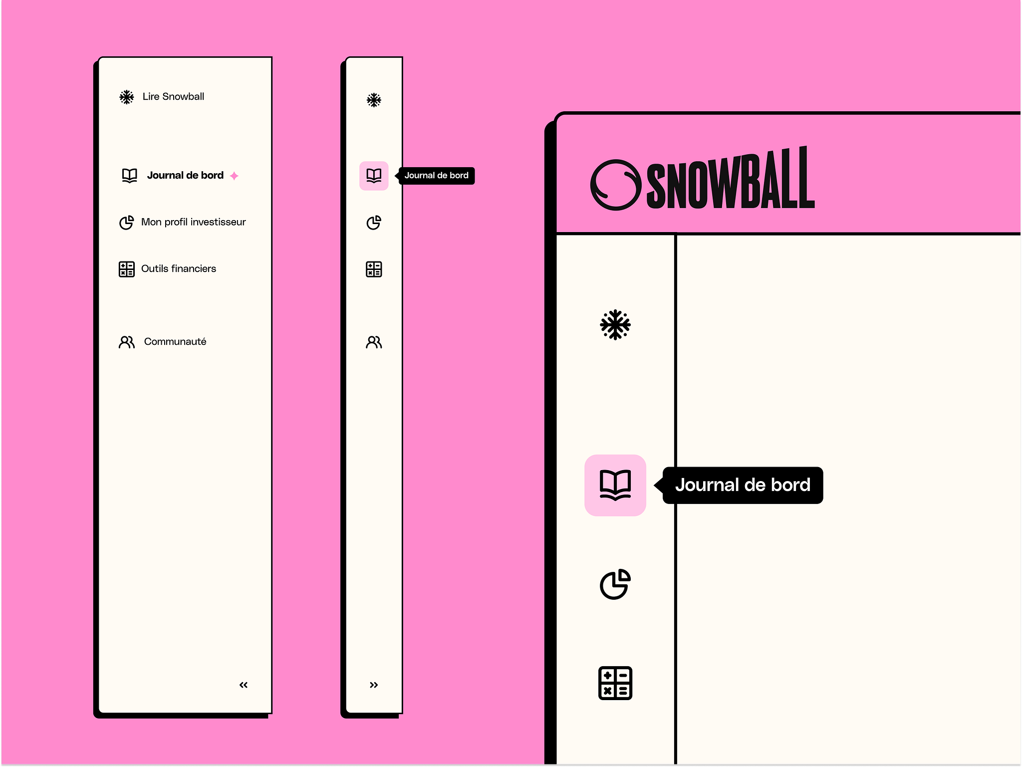 Snowball Desktop App Navigation by Lea Mendes Da Silva on Dribbble