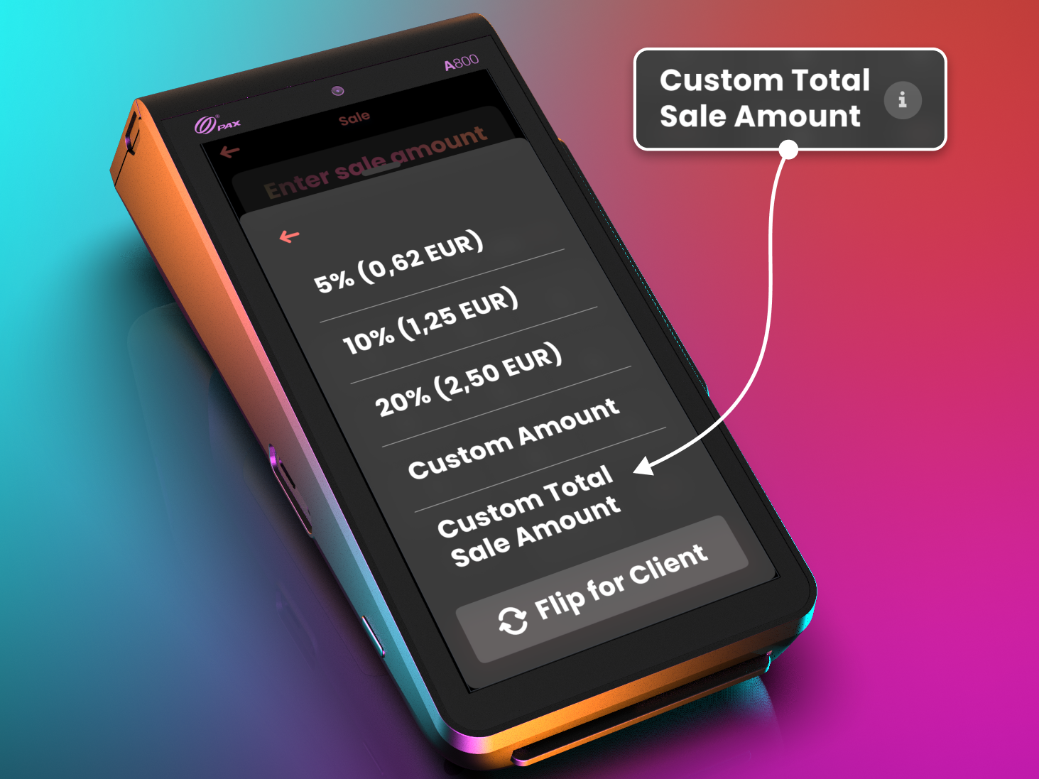 "Custom Total Sale Amount" tipping option 🤔 by TeddyGraphics on Dribbble