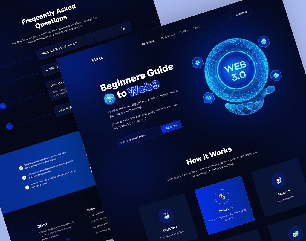 Web3 Landing Page Website Design by Md. Maksedur rahman on Dribbble