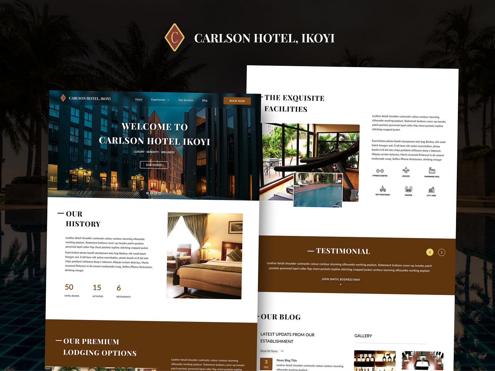 Carlson Hotel Website UI by Abbas Aliyu Alabura on Dribbble