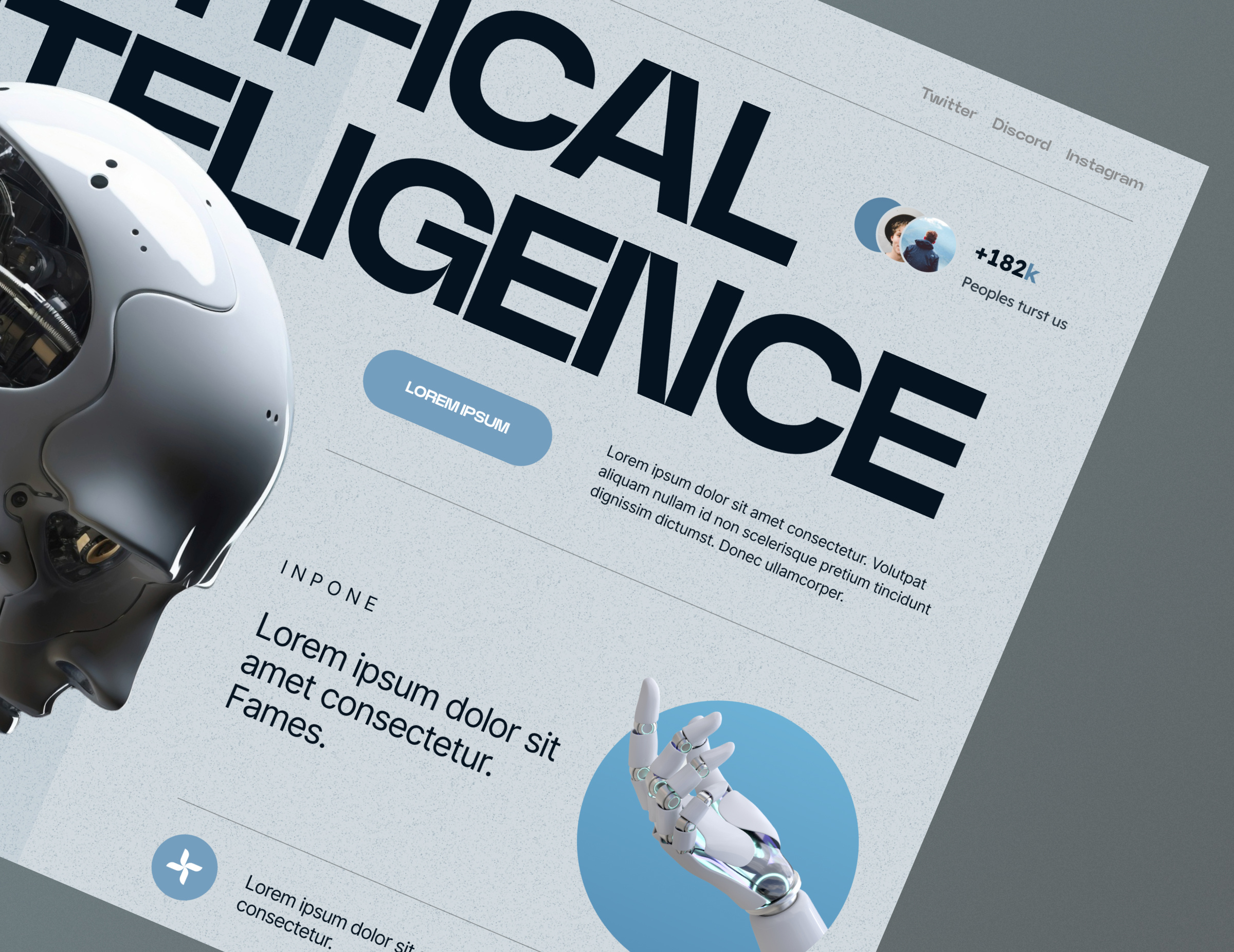 AI LOGIC - AI Robot Website Header Explanation by Foysal on Dribbble
