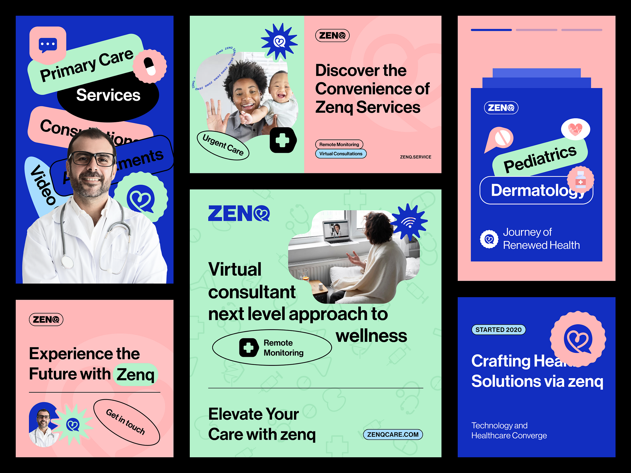 "Zenq" Telemedicine platform branding by Omotive on Dribbble