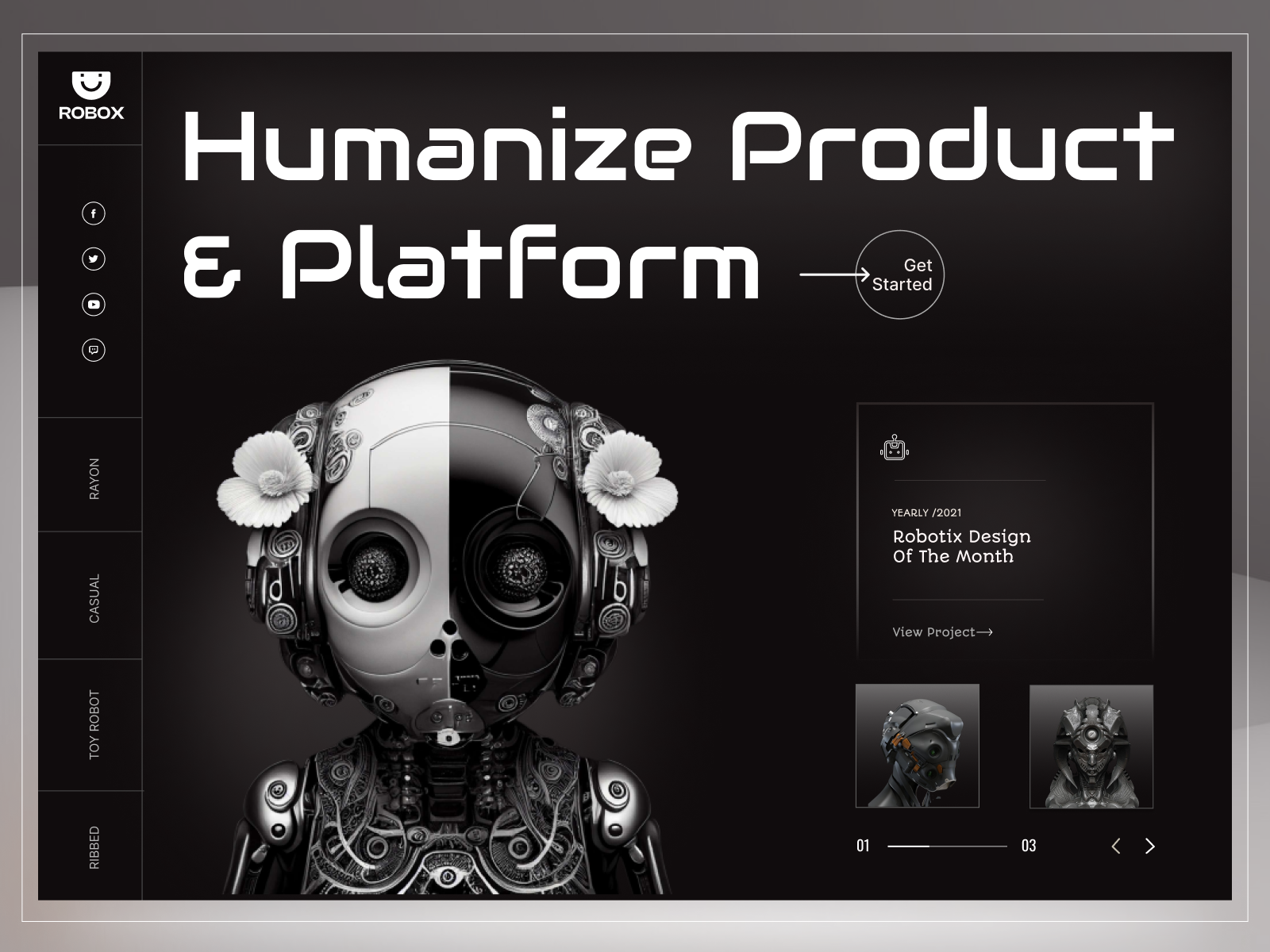 Robox - Robotics Landing Page by Mahmudul Hasan Mridul on Dribbble