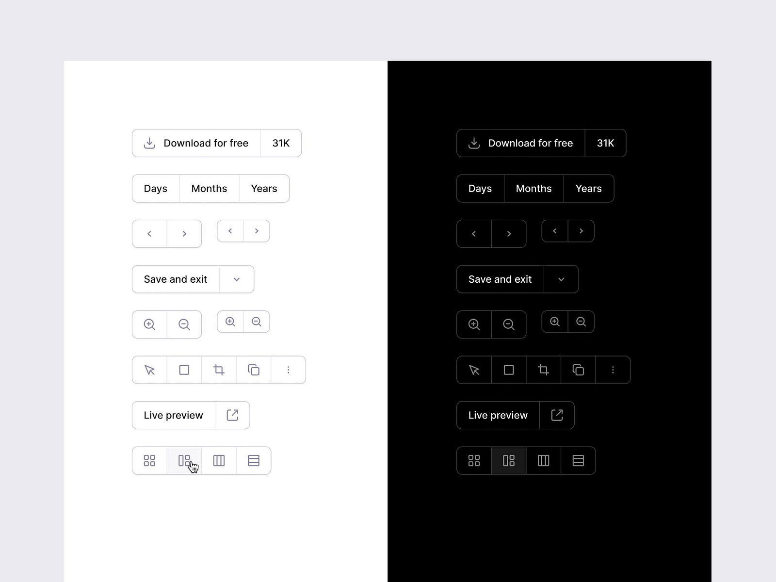 Button Groups by Orman Clark on Dribbble