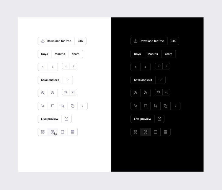 Button Groups by Orman Clark on Dribbble