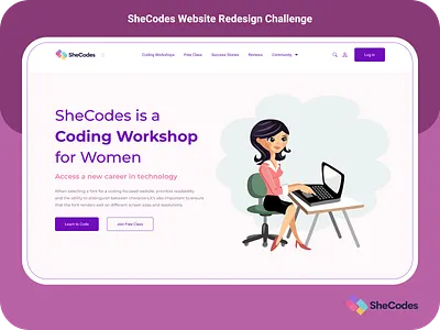 Shecodes Redesign Challenge designs, themes, templates and downloadable ...