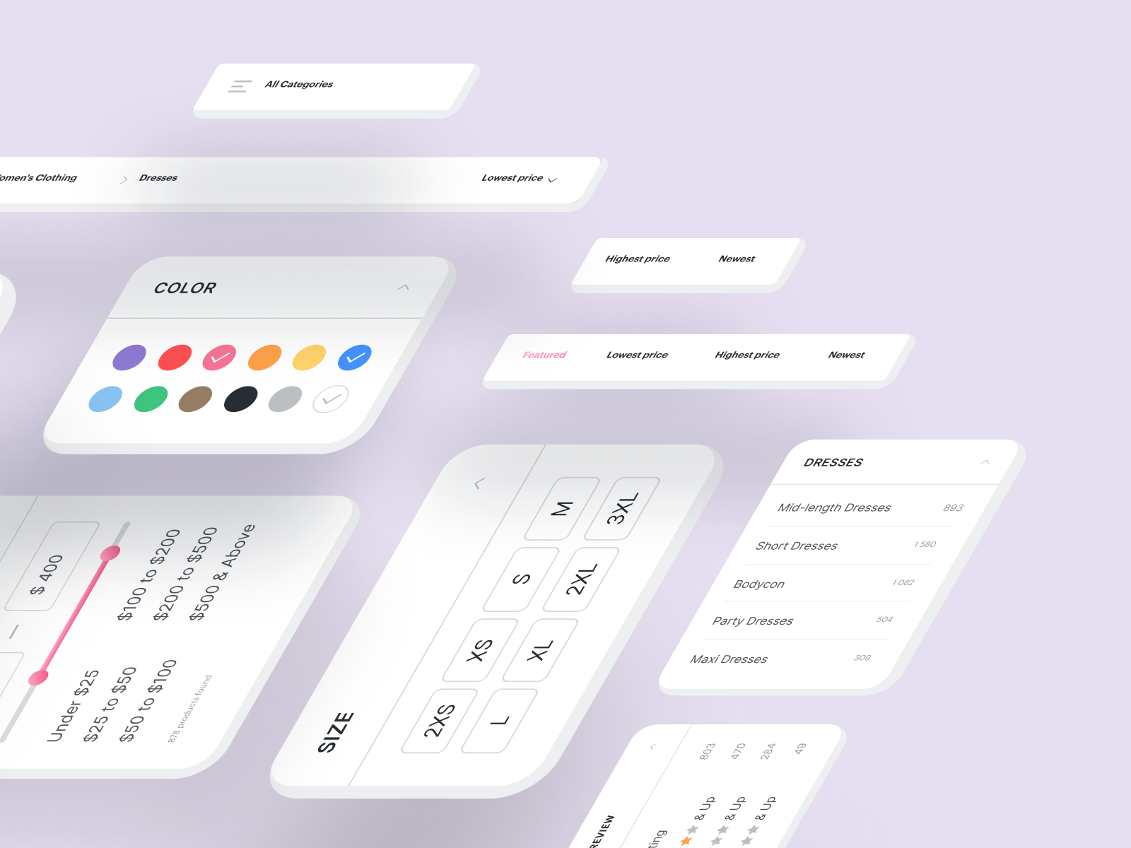 Ecommerce Website UI Components Isometric Design by Ashikur Rahman for ...