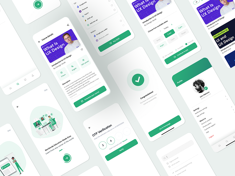 E-LEARNING APP - UI DEISGN by Vaishnavi Nathan on Dribbble