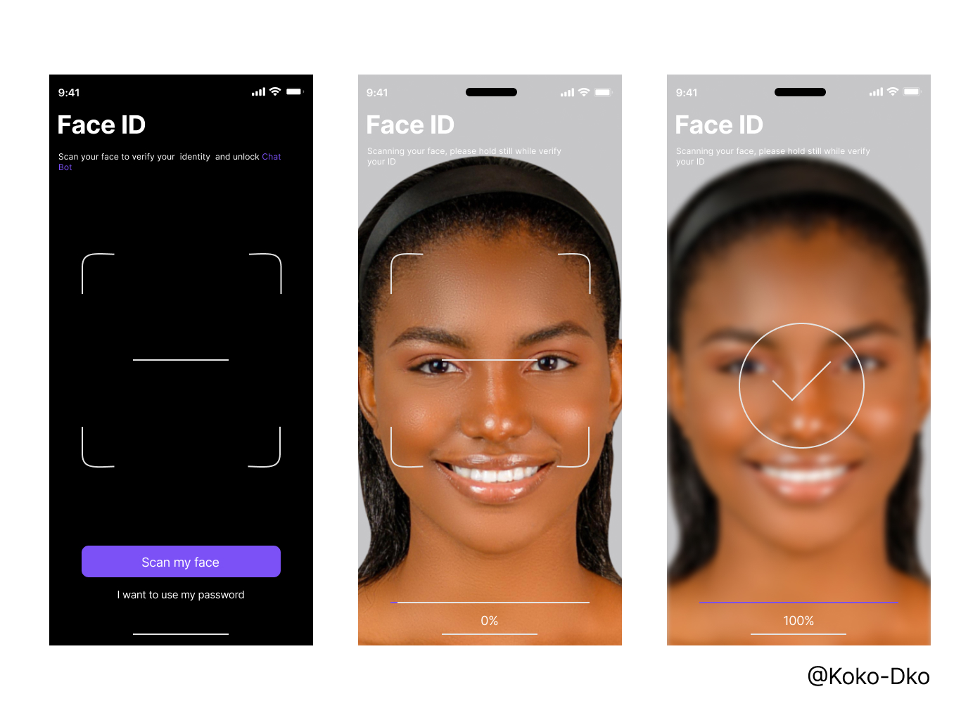 A biometric authentication UI #uidesign #faceid by EHIZ OF MISTIAGENCY ... A biometric authentication UI #uidesign #faceid by EHIZ OF MISTIAGENCY ...