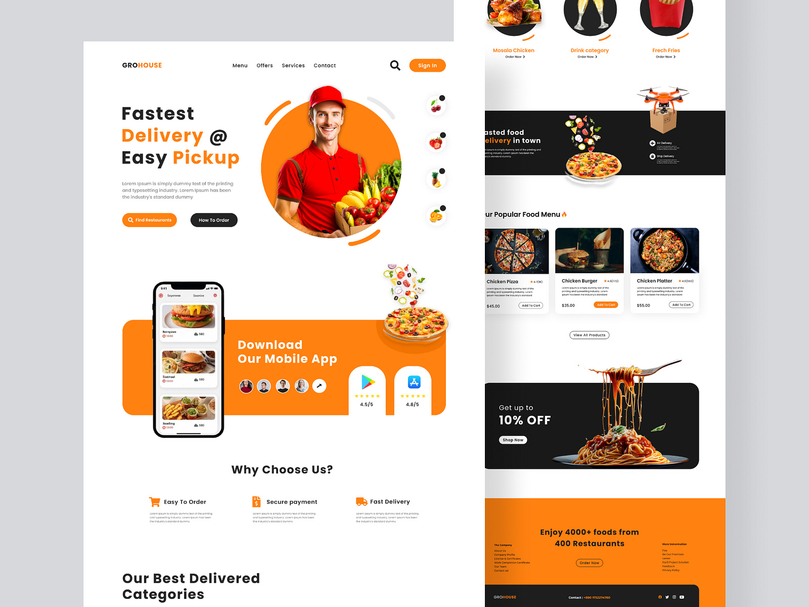 Food Product Website Design! by Sabbir Hosen on Dribbble