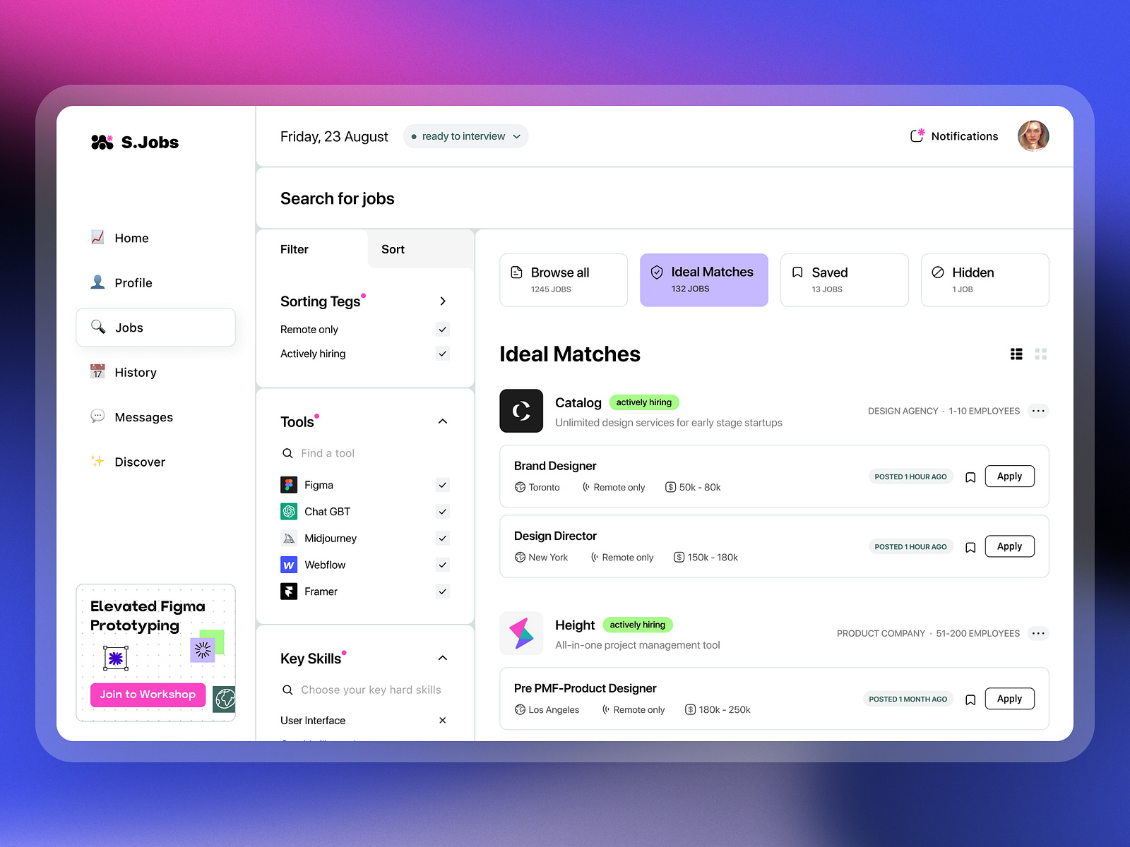 Job Manager - Web Application by Kristy for Orizon: UI/UX Design Agency ...