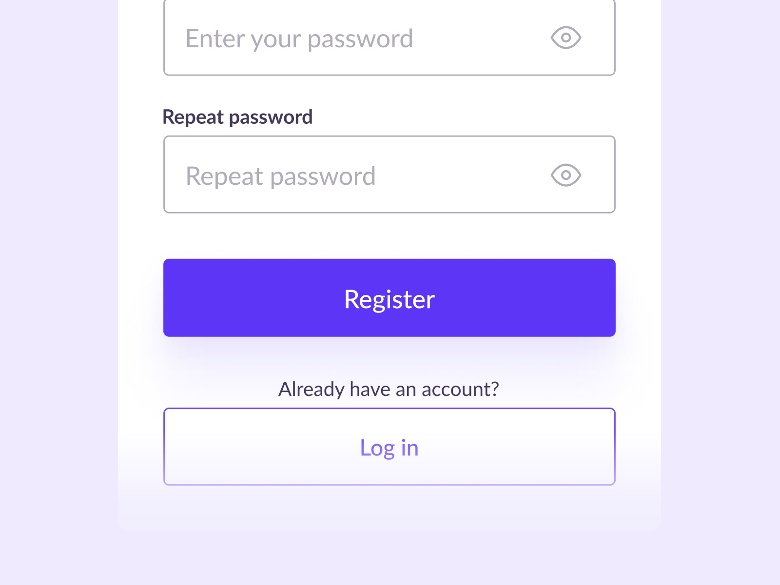 Daily UI #4 - Register Screen by Veronica K on Dribbble