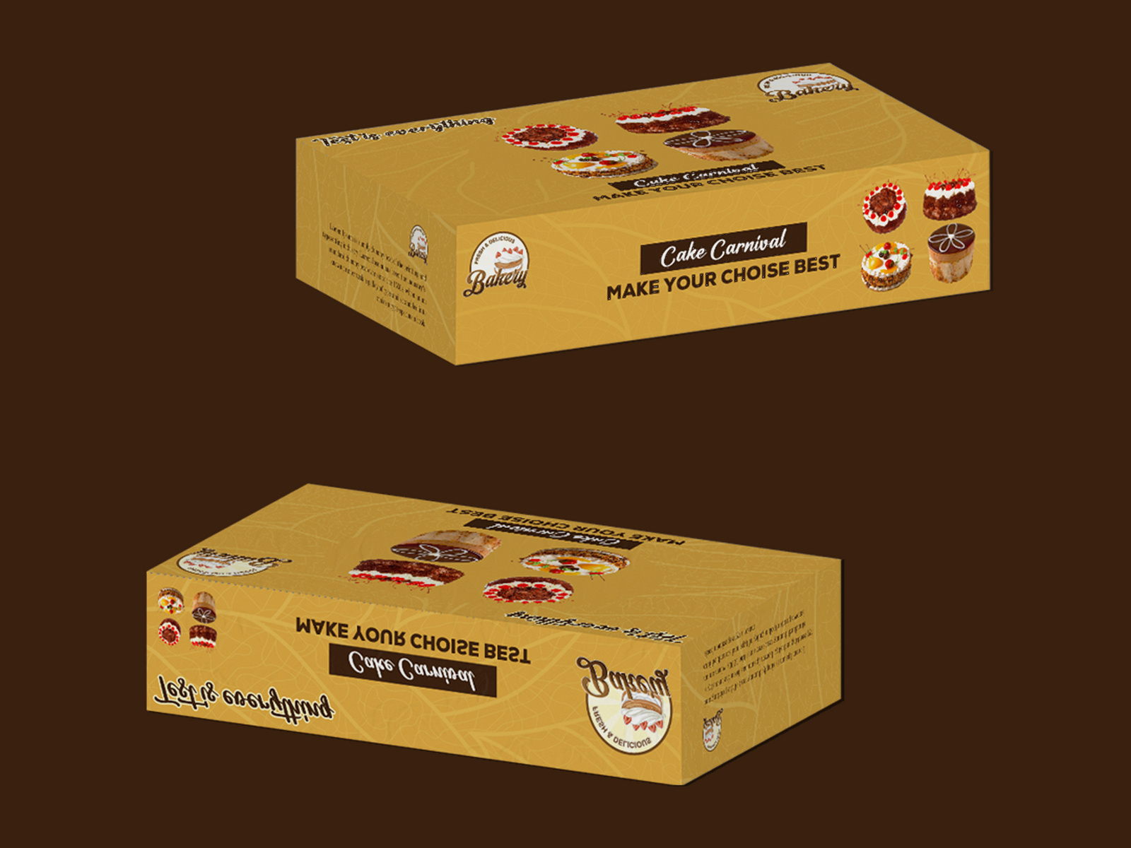 CAKE PACKAGING BOX DESIGN by Freelancer Mohusin on Dribbble
