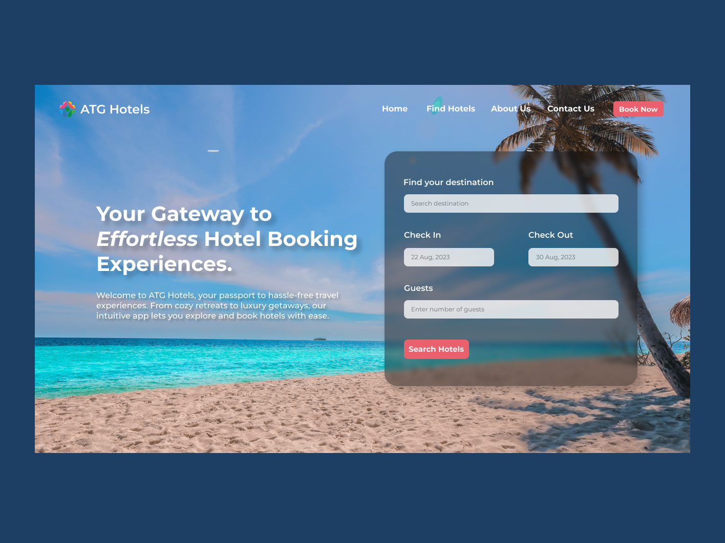 Hotel Booking Website Landing Page by Neelanshi Bhatia on Dribbble