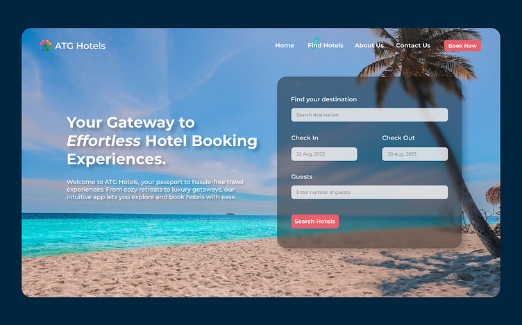 Hotel Booking Website Landing Page by Neelanshi Bhatia on Dribbble