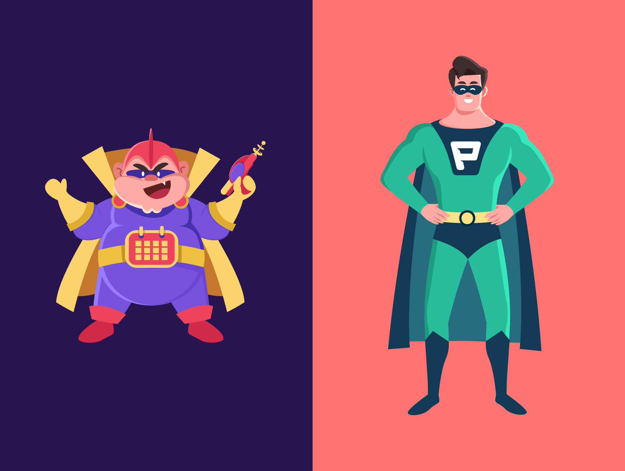 Publer Villain (Character Design) by Xhoni Lifo for Publer on Dribbble