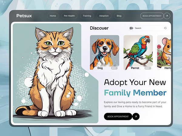 Pet Adoption Website by Nishar Multani for Smart Ux Design on Dribbble