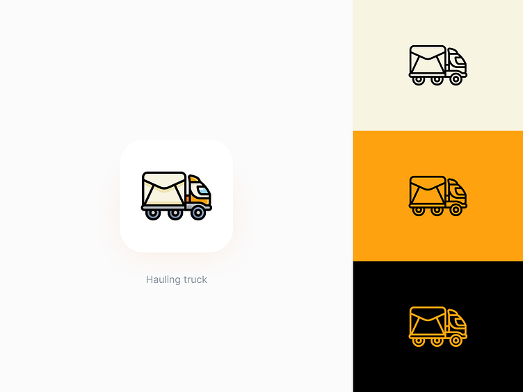 Mail truck / hauling truck icon by Yokai on Dribbble