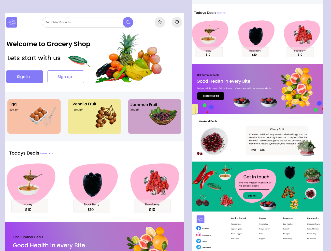 Grocery Shop Web Design by Adeel khalid on Dribbble