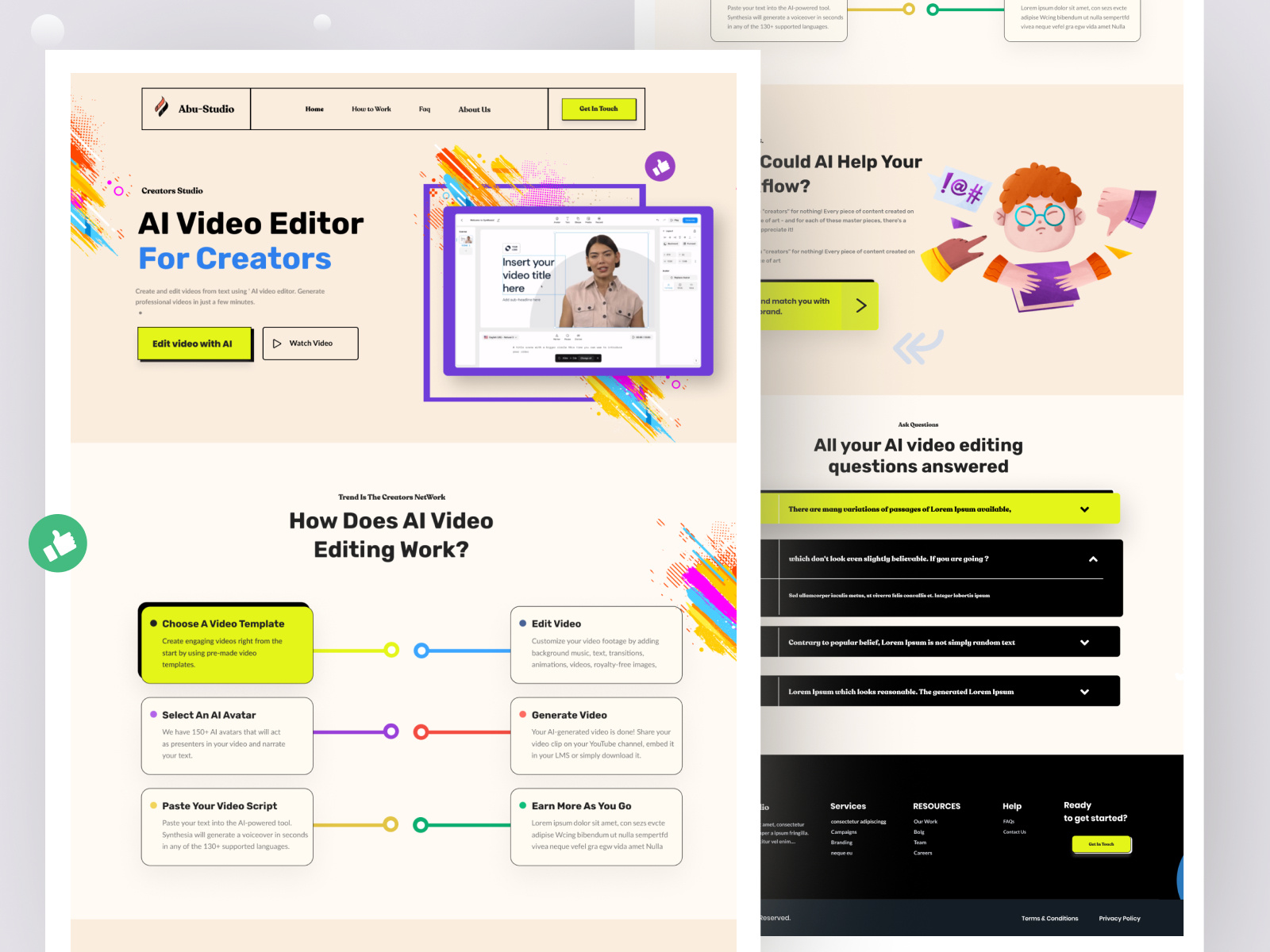 Ai Video Editor Website Design by Abu Bokkor Siddik 🔥 on Dribbble