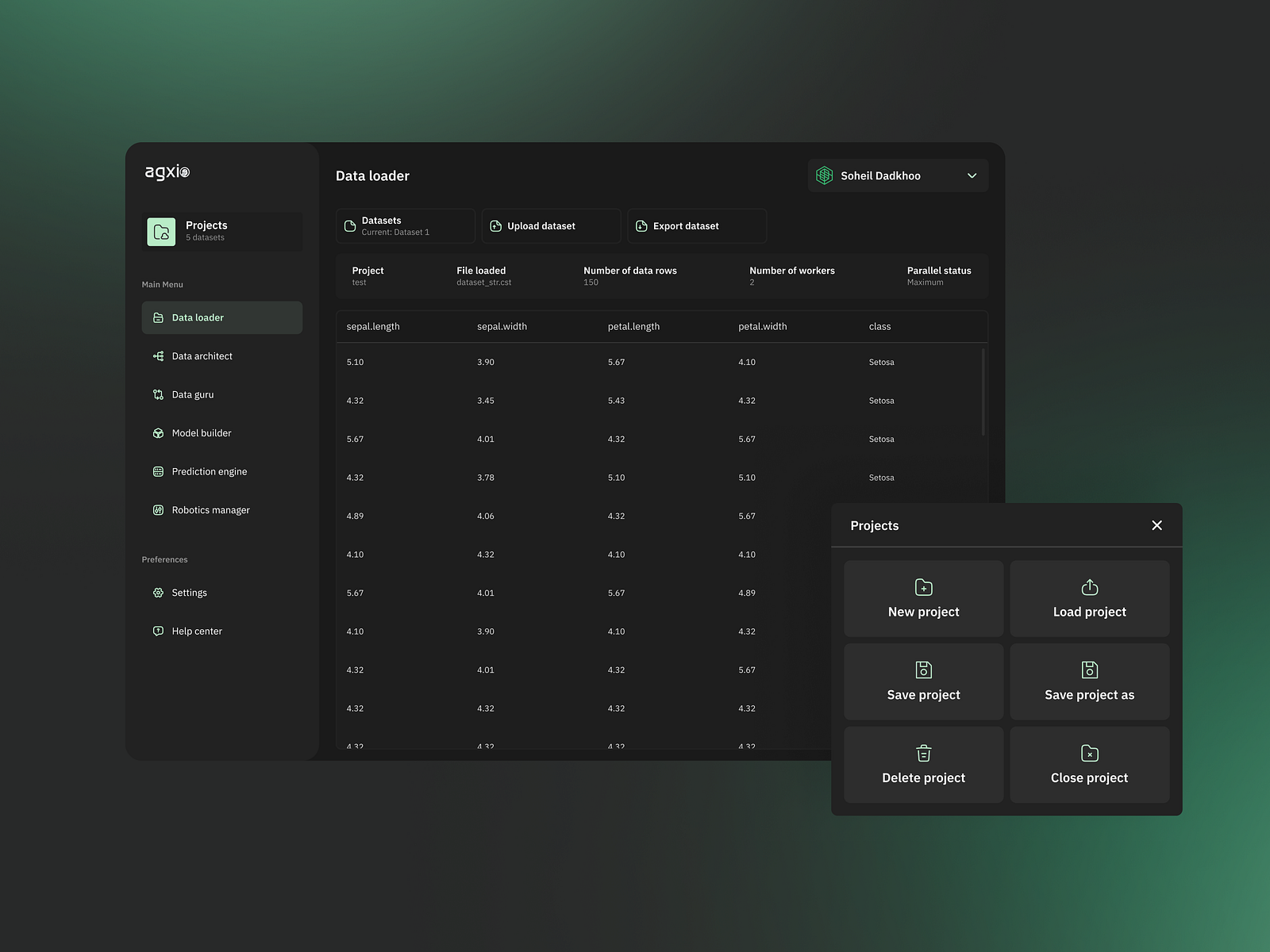 Machine learning dashboard by Soheil Dadkhoo on Dribbble