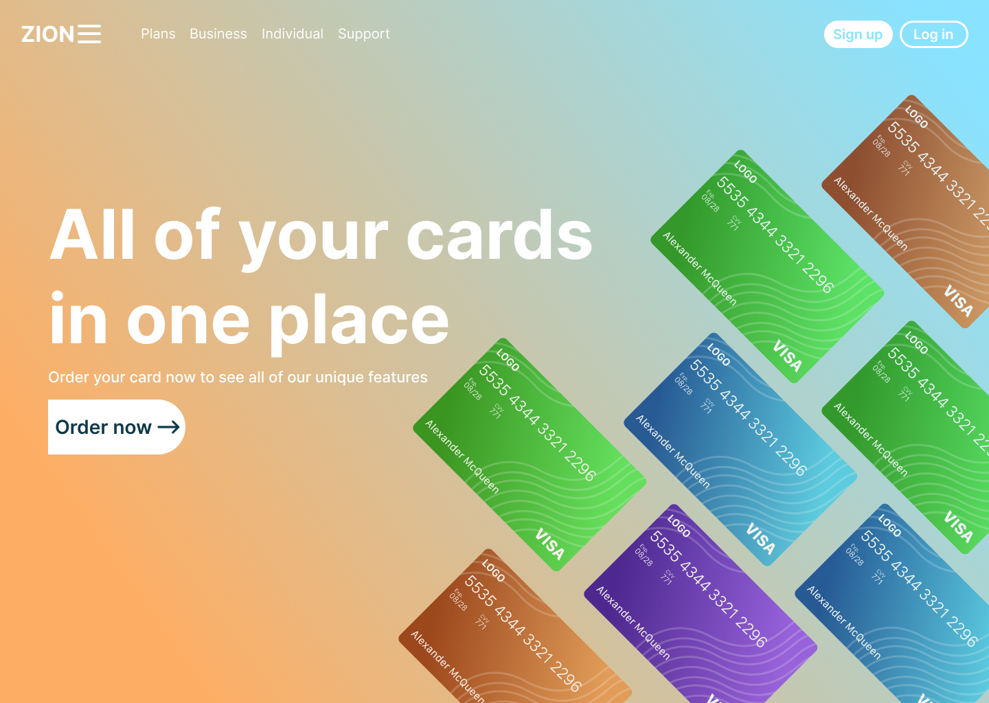Online Banking Card Website by George Terteleac on Dribbble