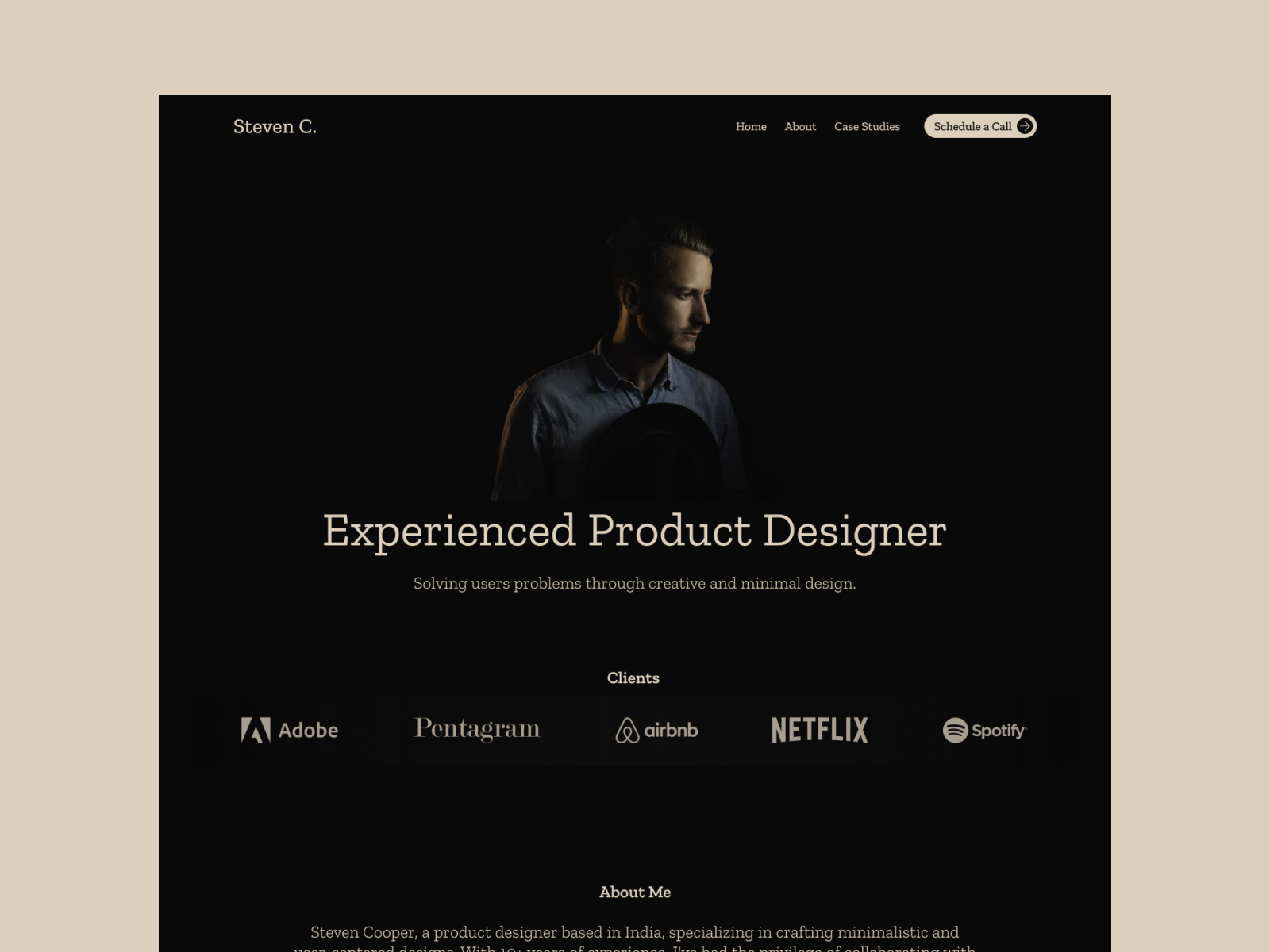Product designer portfolio design by Prashant Bajgire on Dribbble