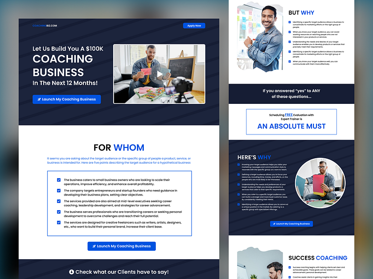 Coaching Funnel Design by Mohammad Asaduzzaman on Dribbble