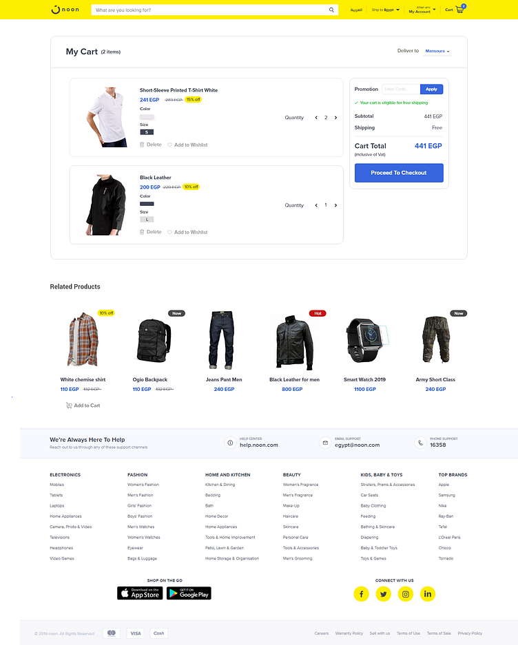 Noon Products & Cart Redesign by Amr Bakr on Dribbble