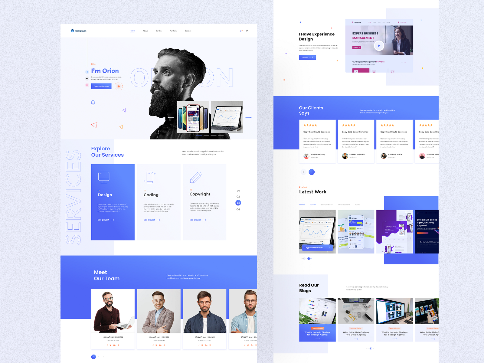 Portfolio Website Design / Landing Page UI UX Design by Md Biplop ...