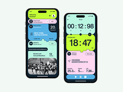 Marathon App - UI Design by Darshan Shah on Dribbble