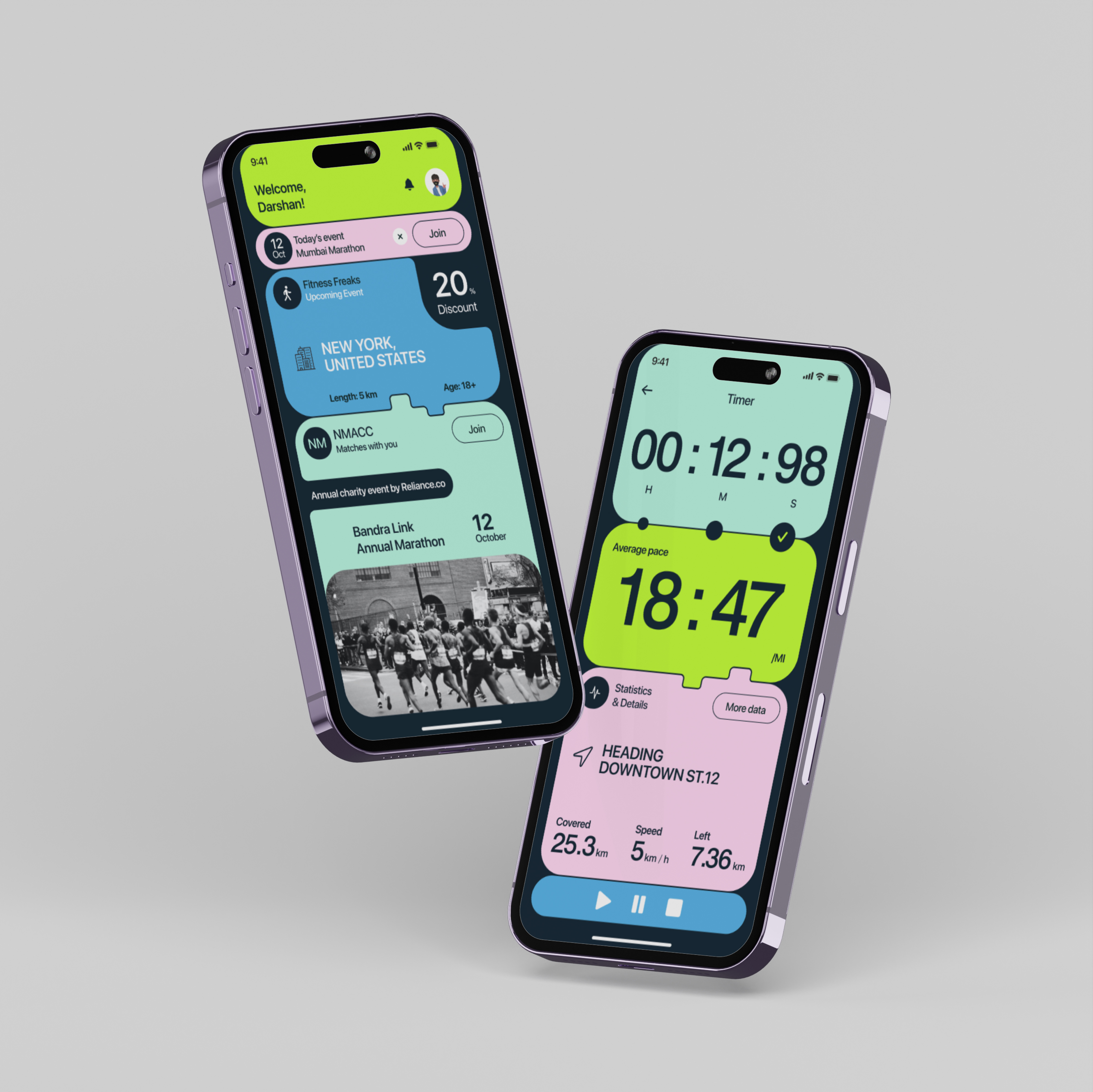 Marathon App - UI Design by Darshan Shah on Dribbble