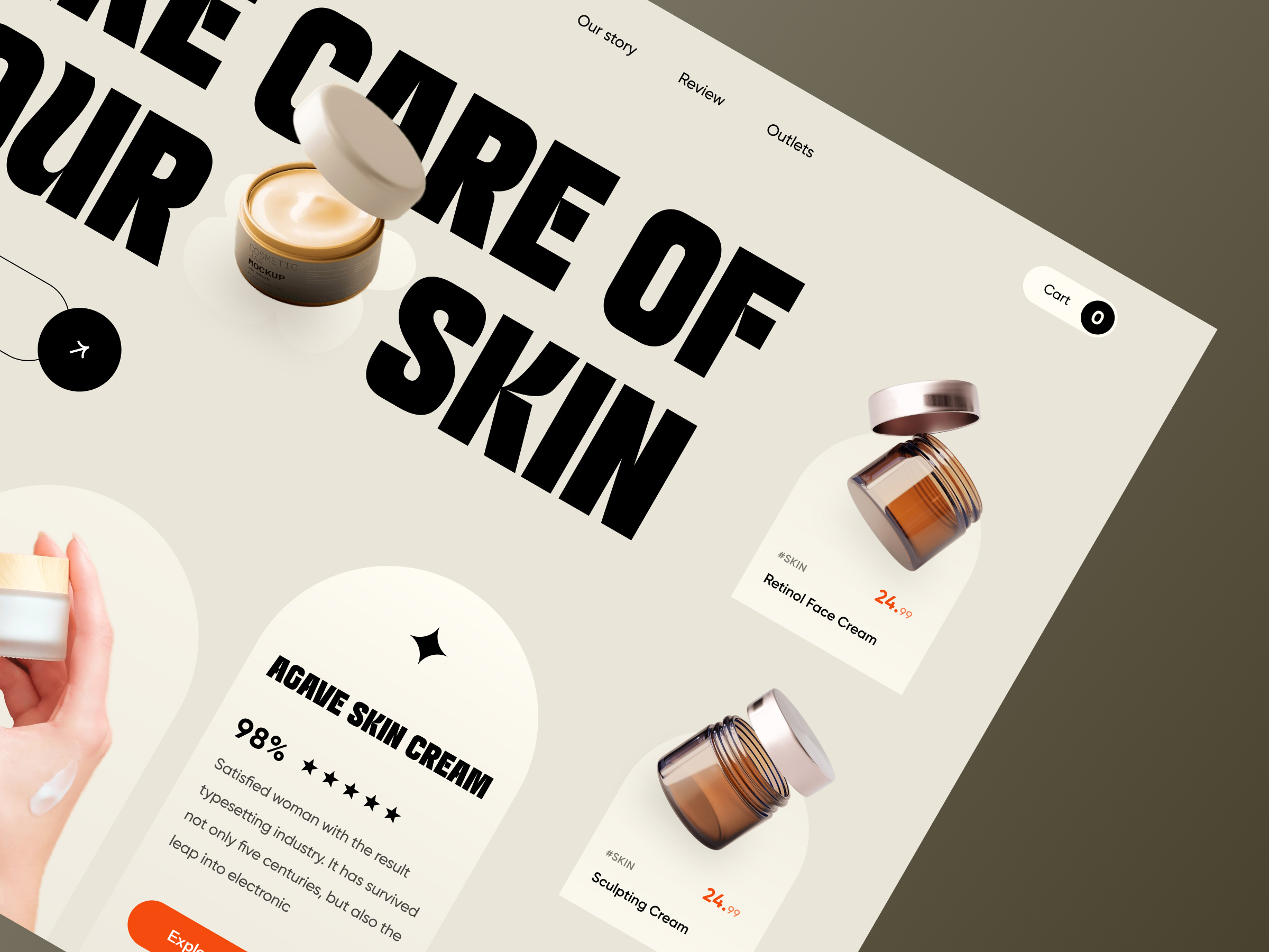 Beauty Products Web Design: Landing Page - Home Page UI by Foysal on ...