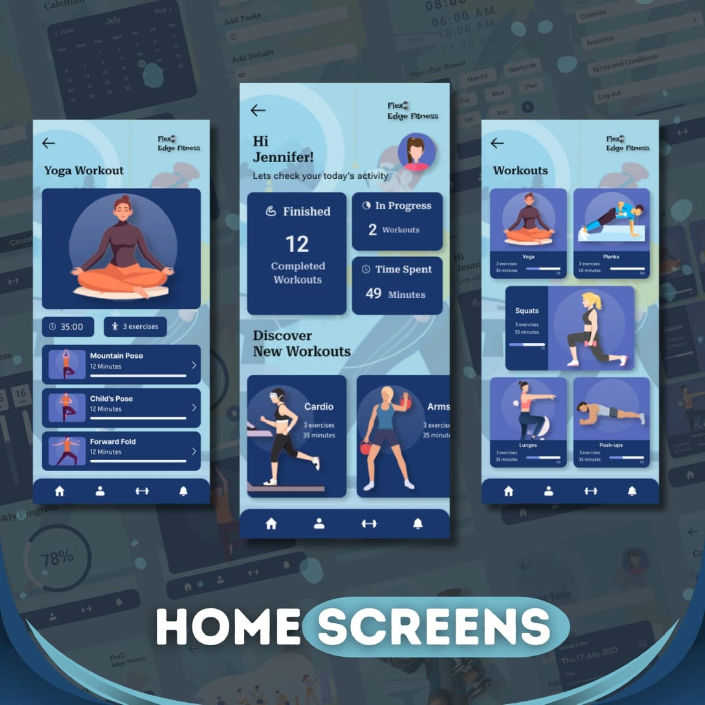 Flexi Edge fitness App by Javeria Shahid on Dribbble