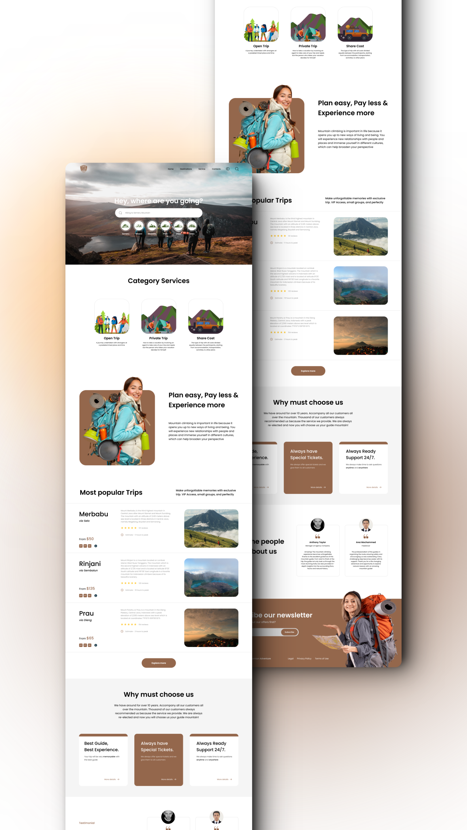 Damiun Adventure (Web Design - Desktop Light) by Adam Rezki on Dribbble