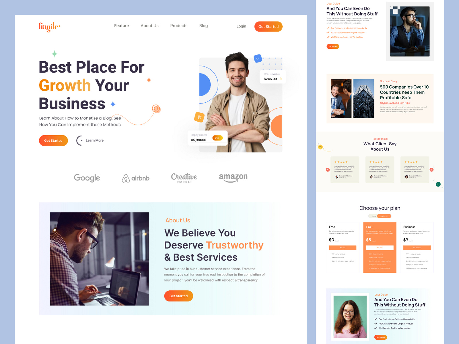 Website design landing page home page UI Design by Rasel Mahmud Shakil ...