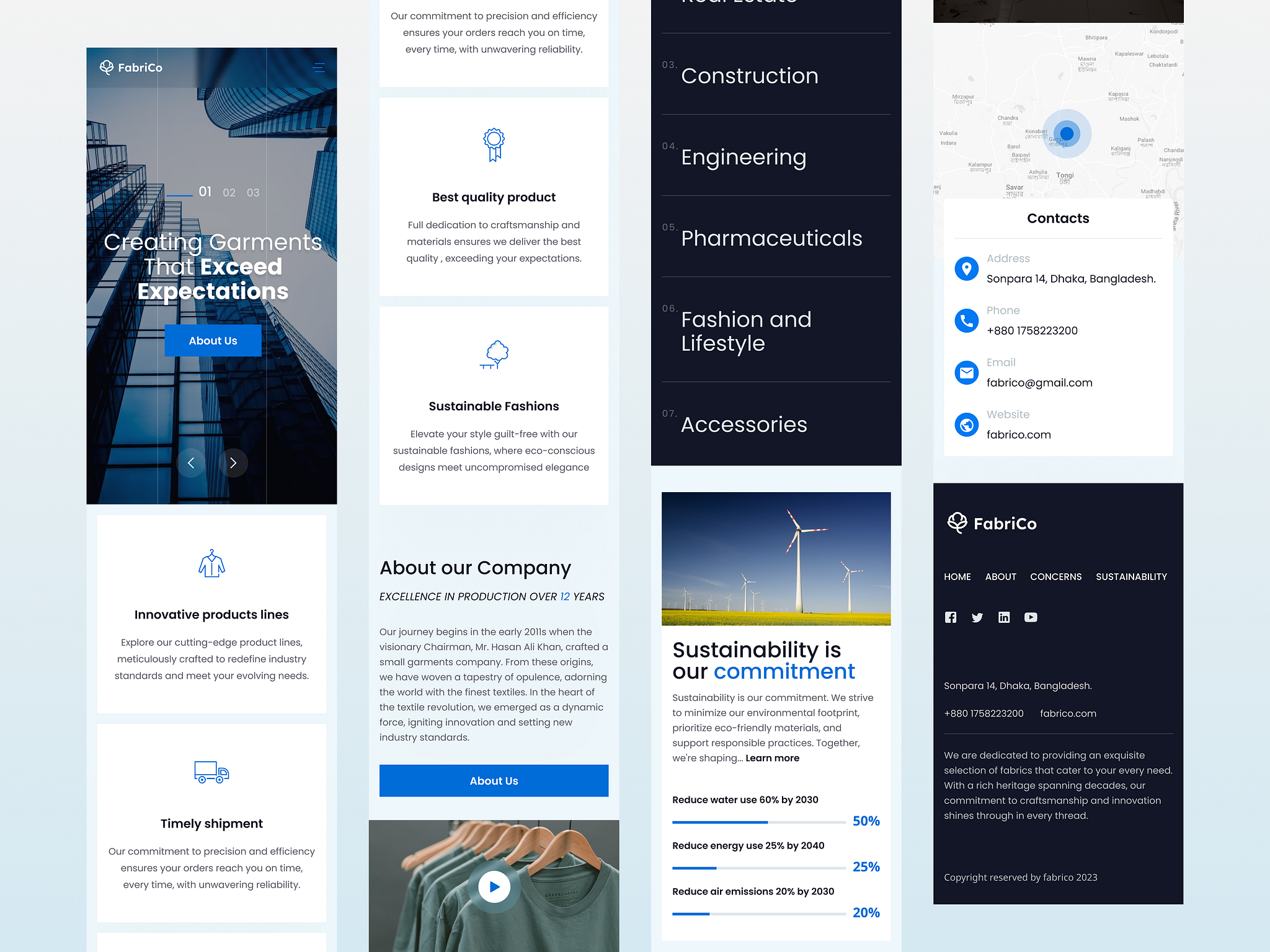 Textile Industry Website by Bony Amin on Dribbble