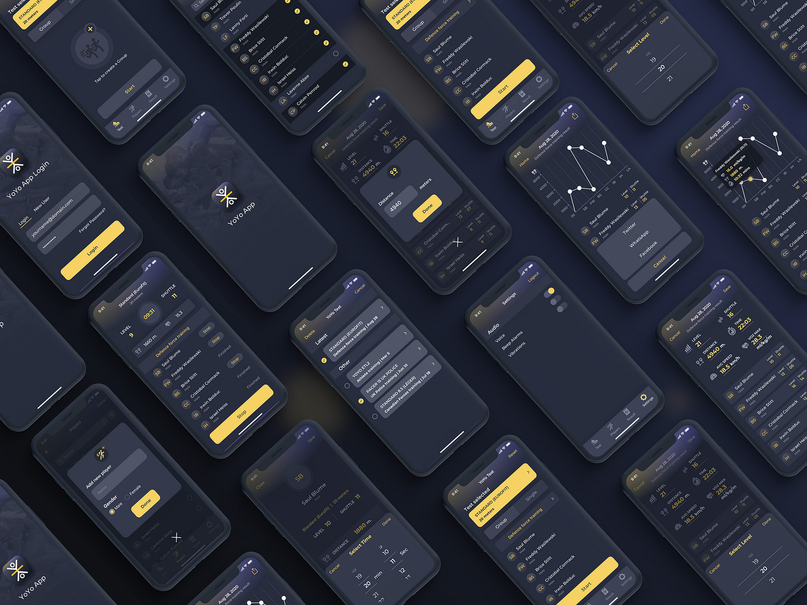 YoYo App - Fitness Test by shubham gupta on Dribbble