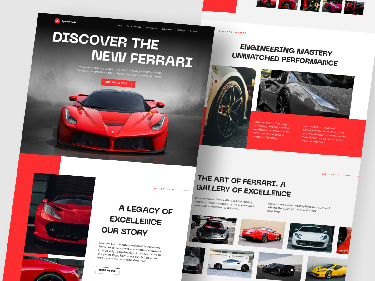 Car Company Landing Page by Myriad Arts on Dribbble