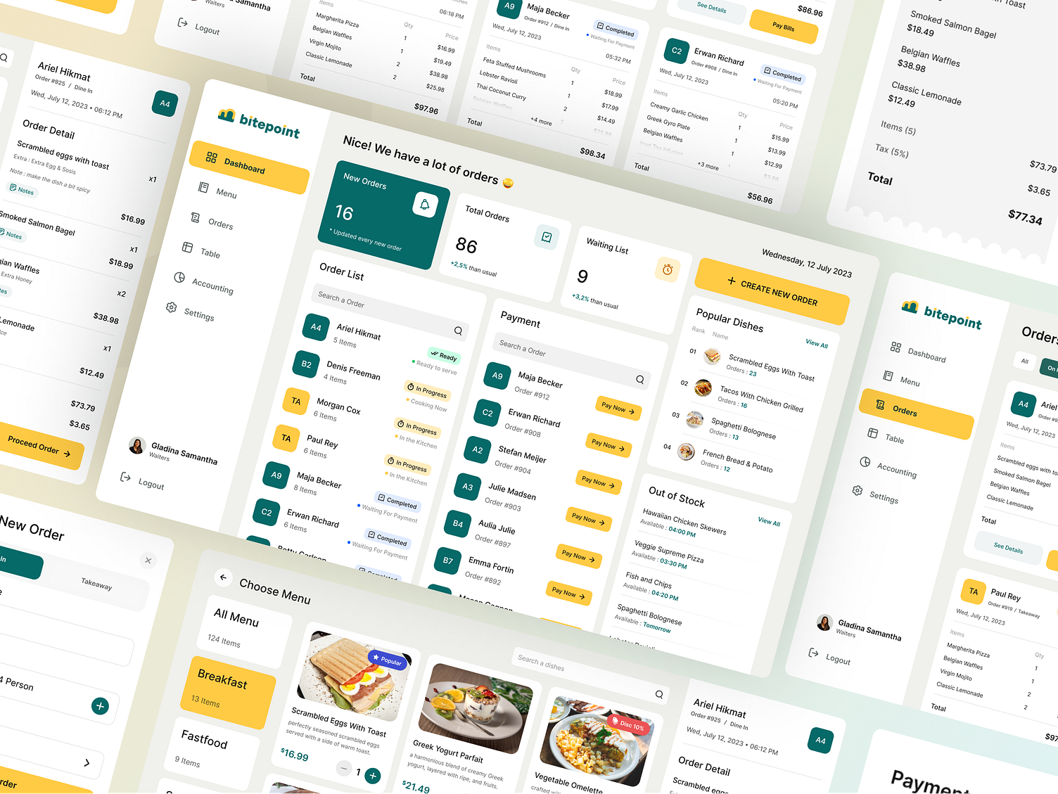 Bitepoint - Restaurant POS System | Collage Version by Hilal RF for Agensip UI UX Agency on Dribbble