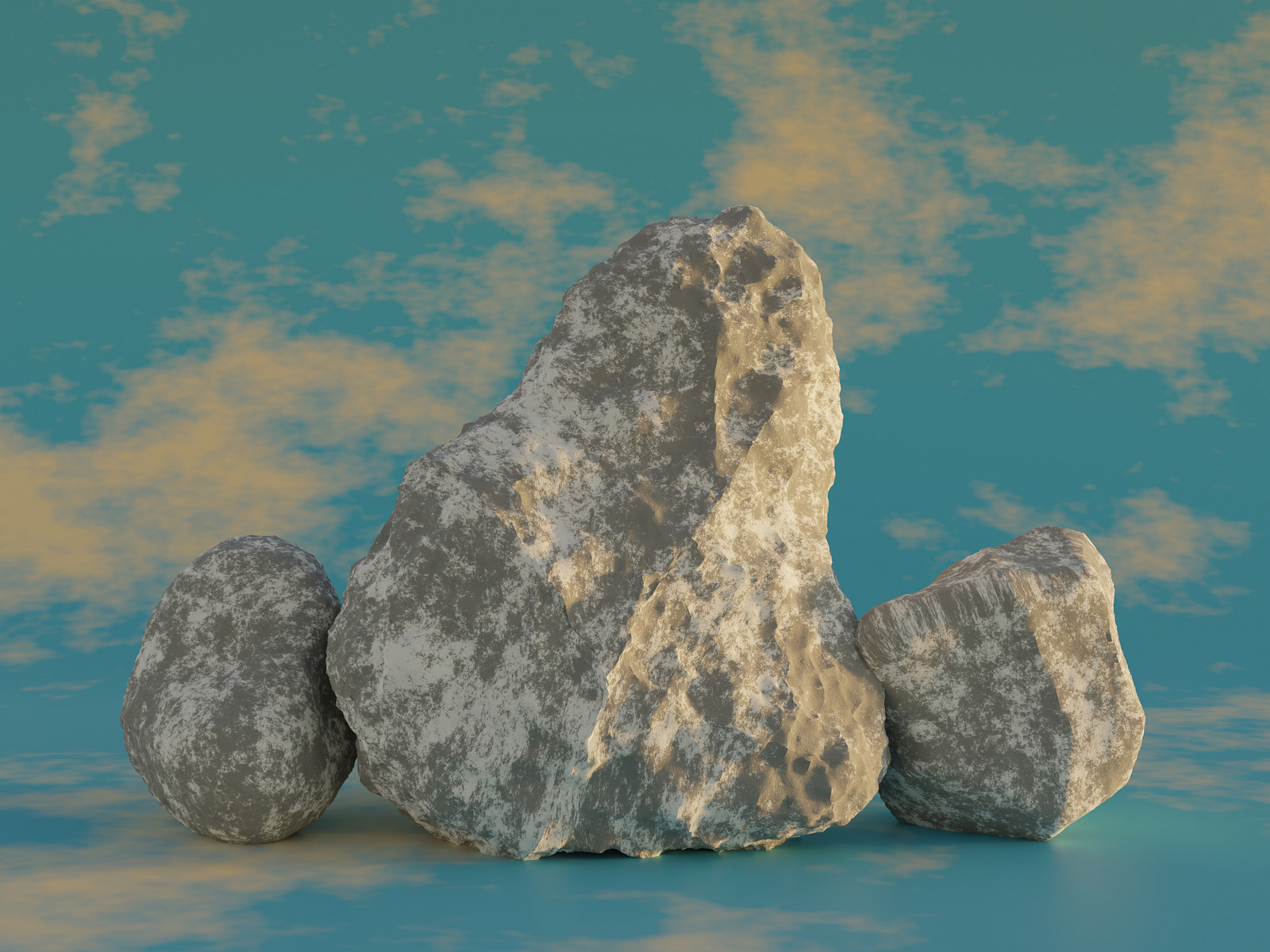 you thought it was a real rock. by Aaron Bellow on Dribbble